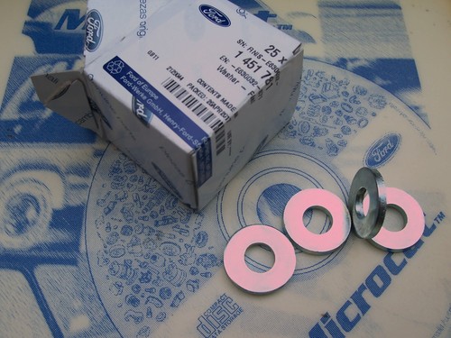 4 New Genuine Ford M8 Thick Washers Sierra Escort Fiesta Cortina Capri ...
