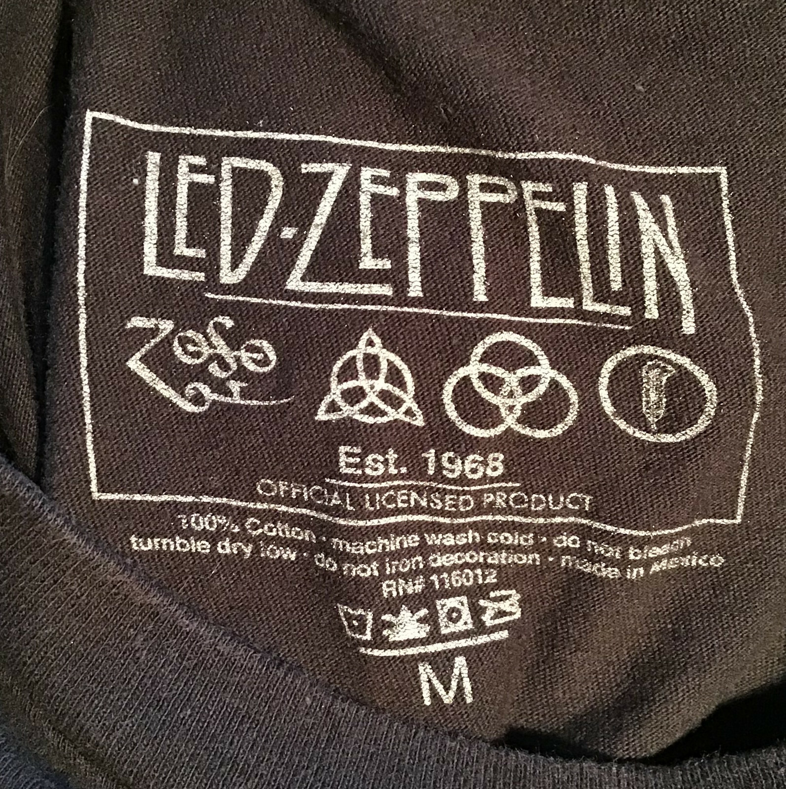 Led Zeppelin Grim Reaper Licensed T-Shirt, Black, Siz… - Gem