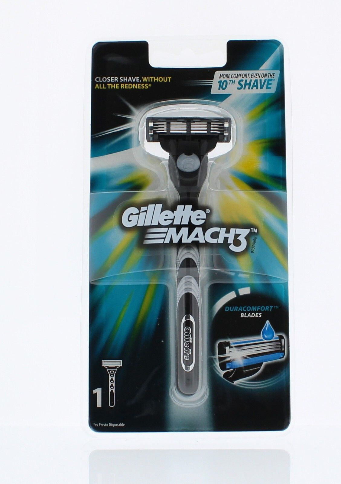 Gillette Mach 3 Razor Blade Handle + 1 Cartridge, Fits Mach3 and Turbo ...