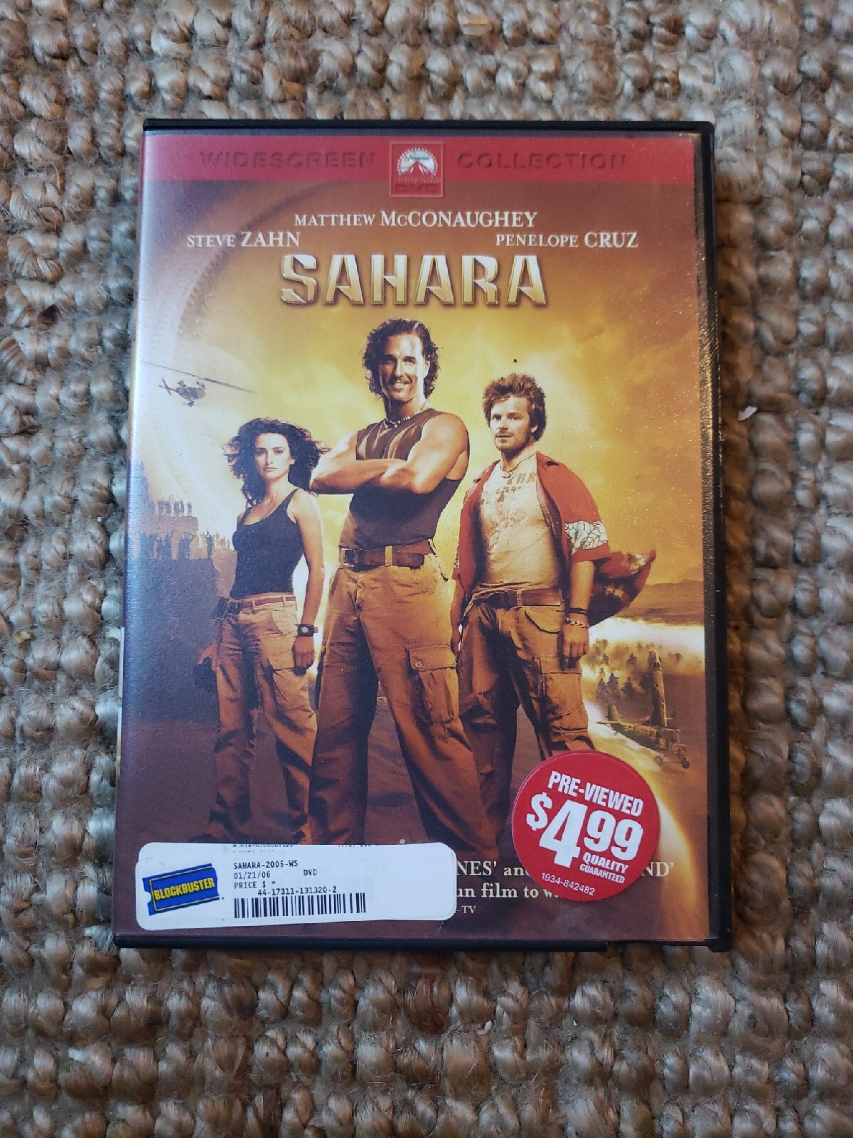 Sahara (DVD, 2005, Widescreen) Matthew McConaughey, Steve Zahn ...