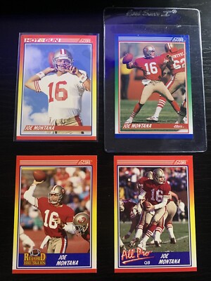 1990 Score Joe Montana #1 San Francisco 49ers Hot Gun All Pro Record ...