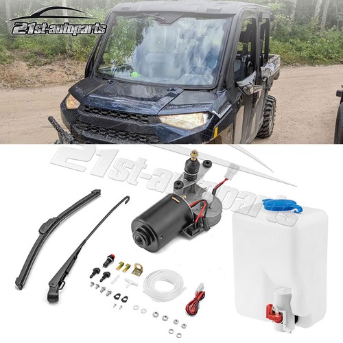 Electric Windshield Wiper Motor Kit+Wire w/Plug For Polaris Ranger 570 ...
