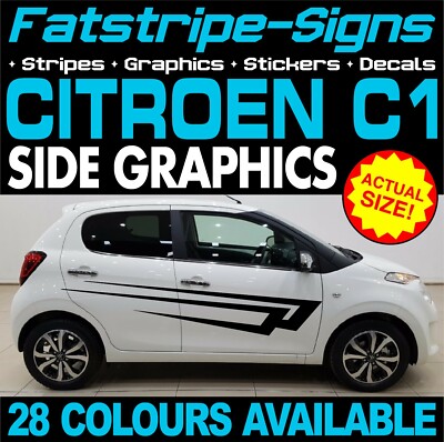 to fit CITROEN C1 GRAPHICS STRIPES STICKERS DECALS VINYL VTi FEEL FLAIR ...