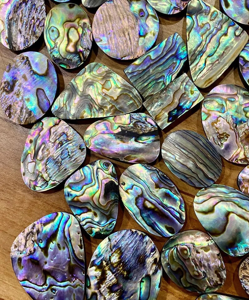 Natural Paua Abalone Shell Cabochon Lot | Handmade Paua Abalone Shell ...
