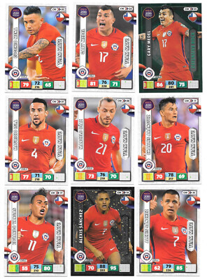 PANINI ADRENALYN FIFA WC ROAD TO RUSSIA 2018, CHILE SQUAD 9 Mint Cards ...