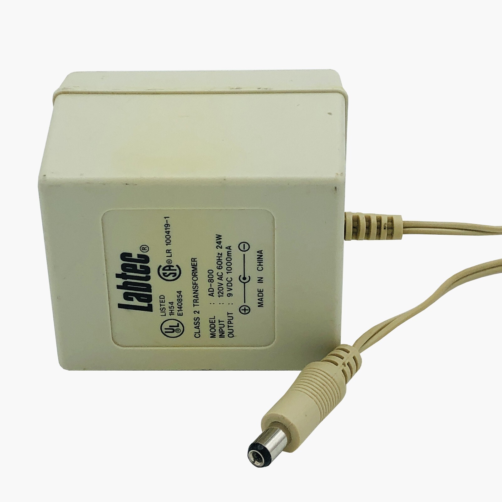 Genuine AC Adapter LabTec AD-800 DC 9V 1000mA Class 2 Transformer | eBay