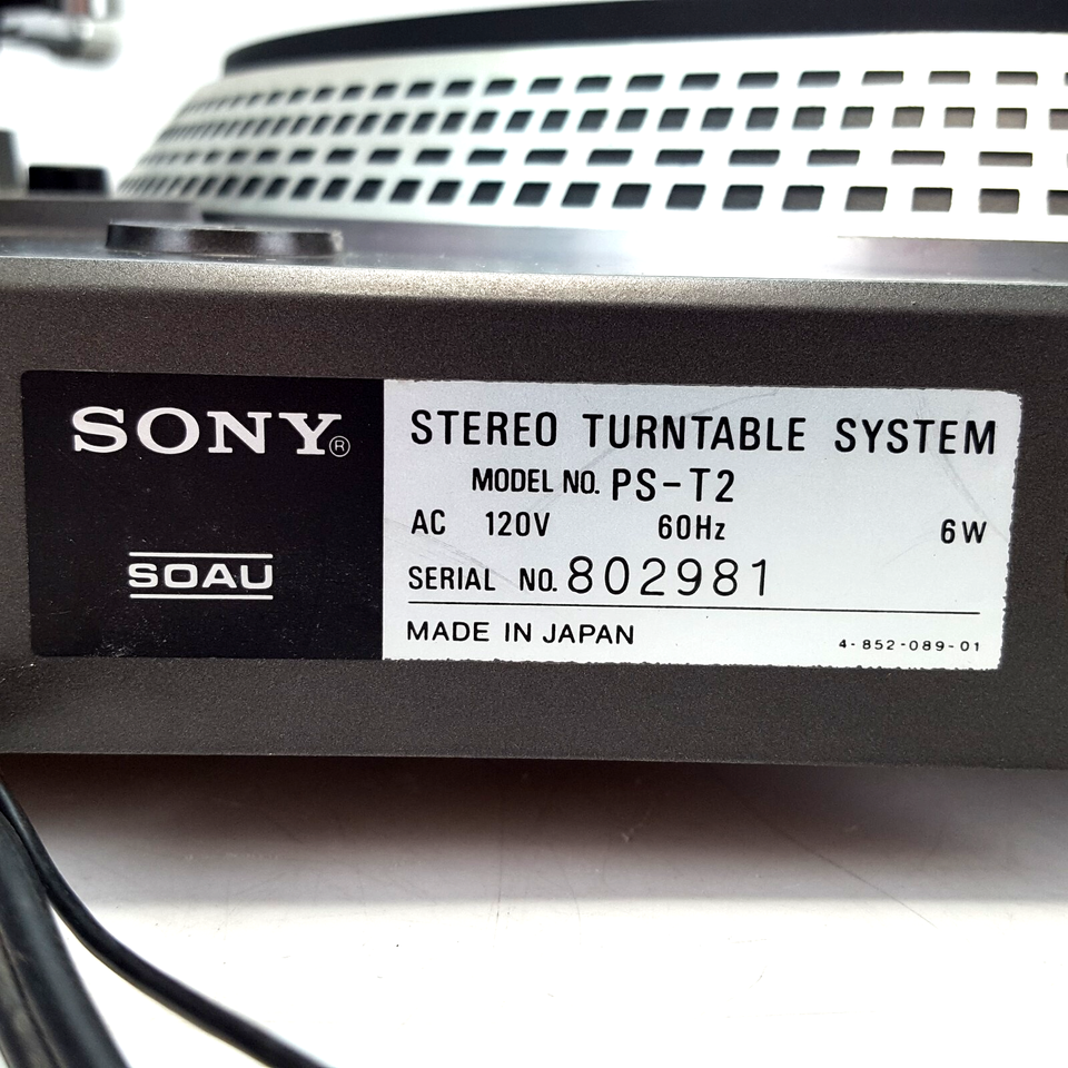 Sony PS-T2 Direct Drive Automatic Stereo Turntable Record Player System ...