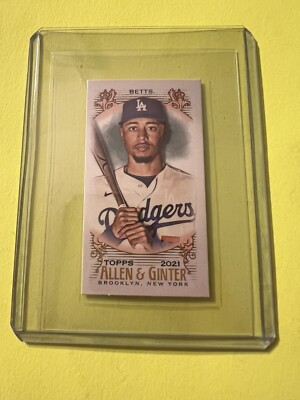 Mookie Betts SP Mini No Number /50 LA Dodgers 2021 Topps Allen Ginter ...