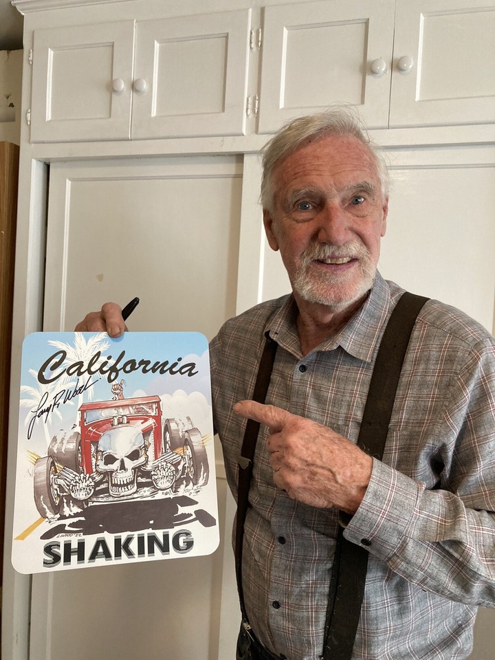 Hot Wheels Larry Wood Design Metal Sign Bone Shaker “California Shakin ...