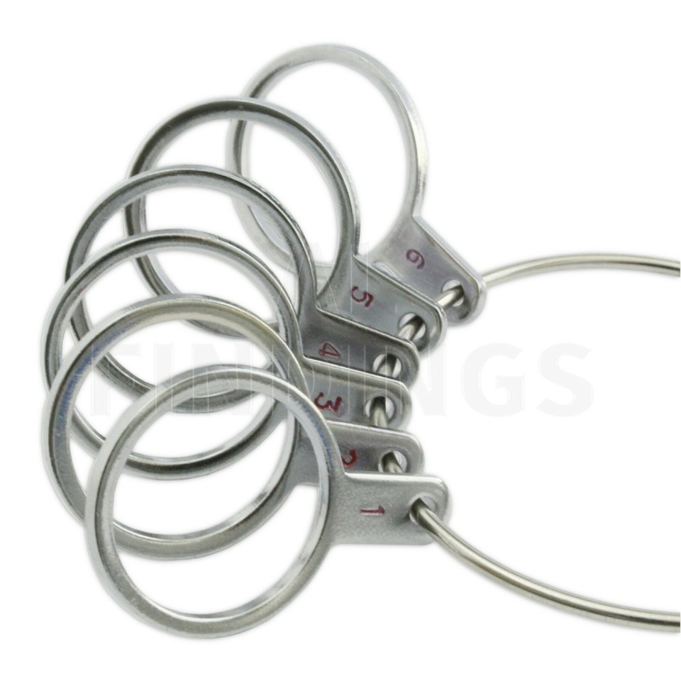 BRITISH ENGLISH SCOTTISH MEASURE FINGER SIZER RING GAUGE METAL UK SIZES ...