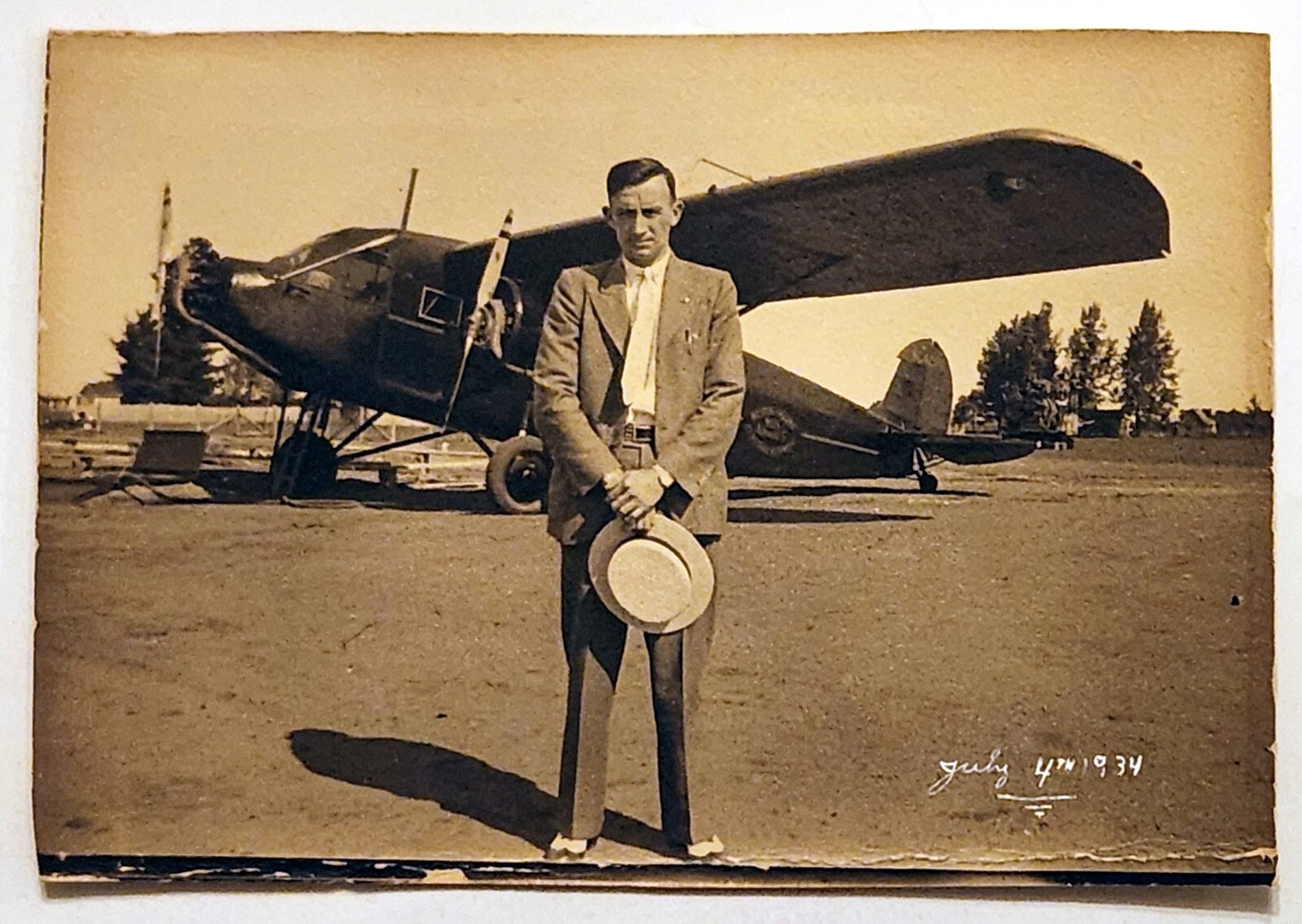 ORIGINAL JULY 4, 1934 AIRPLANE PHOTO - 5" x 7" - GREAT FOR FRAMING | eBay