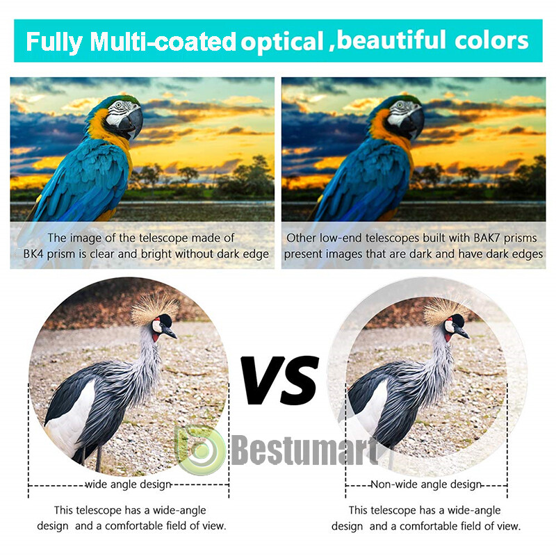 For Cell Phone 40X60 Zoom Optical HD Lens Monocular Telescope + Tripod ...