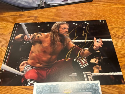 Edge WWE Wrestler Autographed Signed 11x17 Photo Highspots COA AEW RARE ...