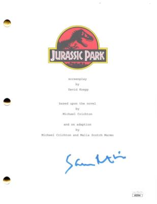 Sam Neill Signed Autograph Jurassic Park Full Movie Script Screenplay w ...