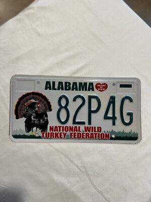 LICENSE PLATE ALABAMA OPTIONAL TURKEY 82P4G | eBay