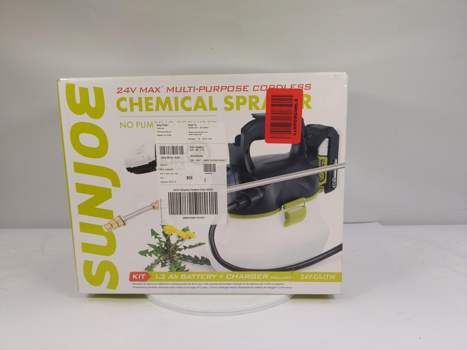 Sun Joe 24v-gs-ltw Ionmax 24-volt, 1-gallon Multi-purpose Chemical ...