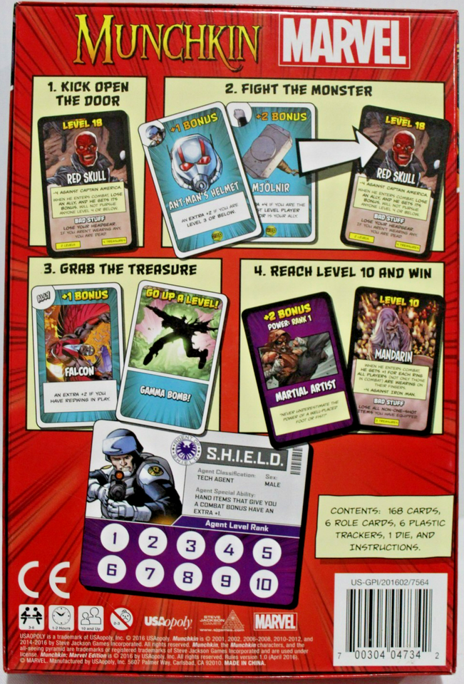 Steve Jackson Card Games x2 Sets Munchkin Impossible & Marvel Complete ...