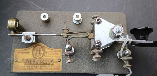 Vibroplex Champion Bug 1950s Grey Base Morse Code Station telegraph key ...