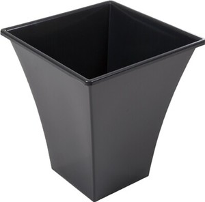 Large Tall Black Flared Square Shaped Planter Plant Pot Planters Black ...
