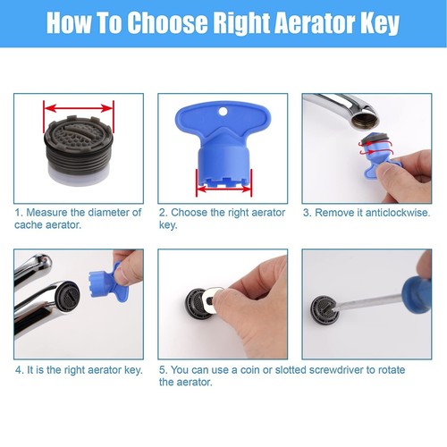 12 Pcs Faucet Aerator, Cache Aerators Removal Tool, Cache Aerators ...