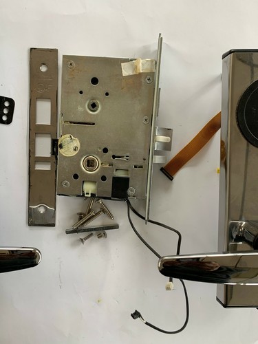 Used Saflok MT RFID Hotel Lock Bright Chrome Stainless Steel look BLE ...