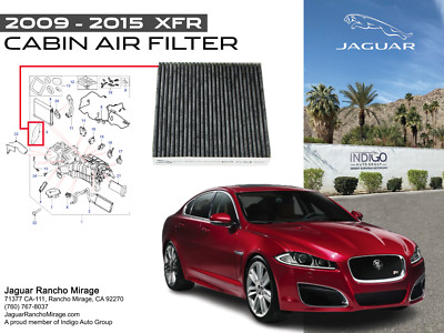 2009-2015 Jaguar XF-R GENUINE FACTORY OEM Cabin Air Filter Pollen XFR ...