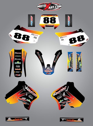 Suzuki RMX 250S 1996 2001 Full custom sticker kit Sunise Style decals ...