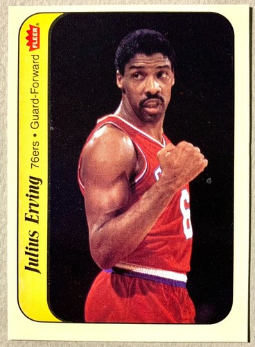 1986-87 Fleer Sticker Julius Erving #5 HOF 76ers NBA | eBay