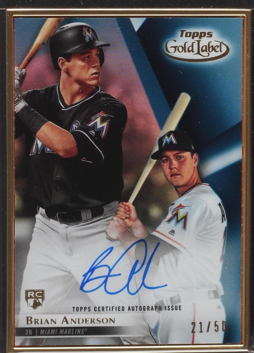 2018 Topps Gold Label - Gold Framed Autographs Brian Anderson #FA-BA ...
