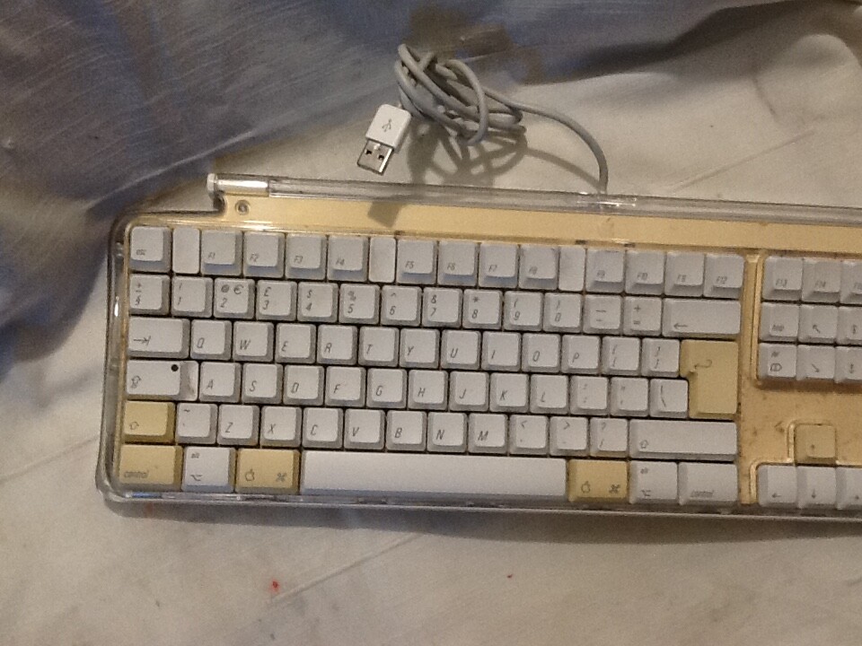 Apple M7803 Mac G4 Wired Pro USB Computer Keyboard 108 Keys Black/clear ...