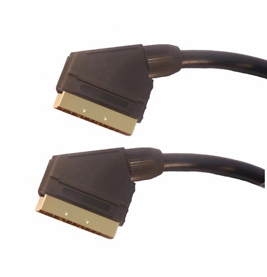 Gold 3m Scart Cable Fully Screened Scart Lead All 21 Pins Connected 9 ...