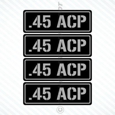 .45 Caliber Ammo Bullet Set Vinyl Decal Bumper Sticker Molon Labe Car ...