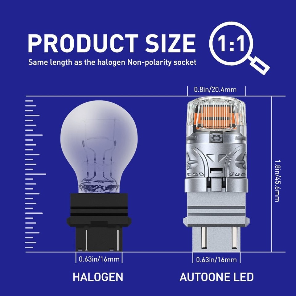 AUXITO 3156 Backup 3157 Reverse Tail Brake Stop Turn Signal LED Light ...