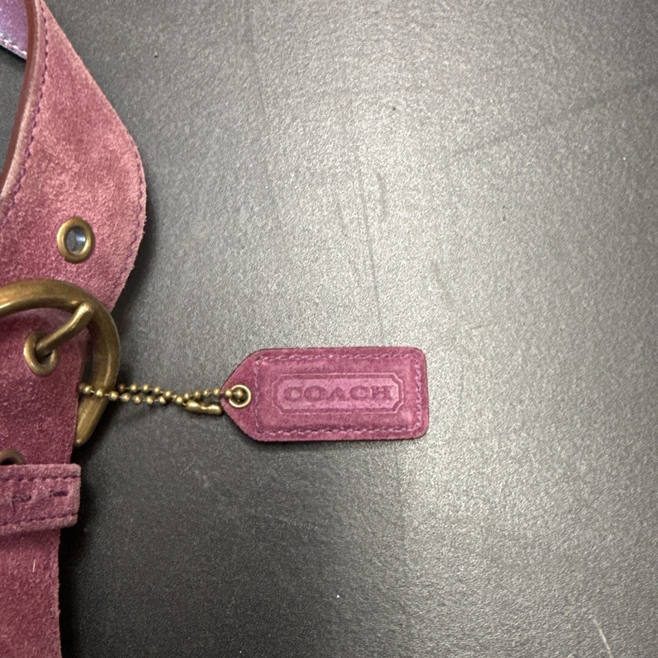 COACH Rare Soho Suede Signature Flap Shoulder Bag 9688 Purple | eBay