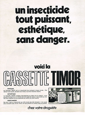 PUBLICITE ADVERTISING 024 1969 TIMOR insecticide cassette | eBay