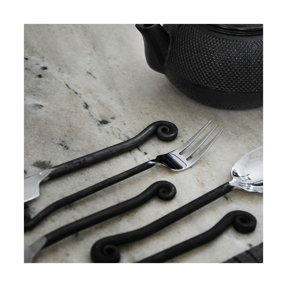 20-Piece Flatware Treble Clef Collection Black Silverware Kitchen ...