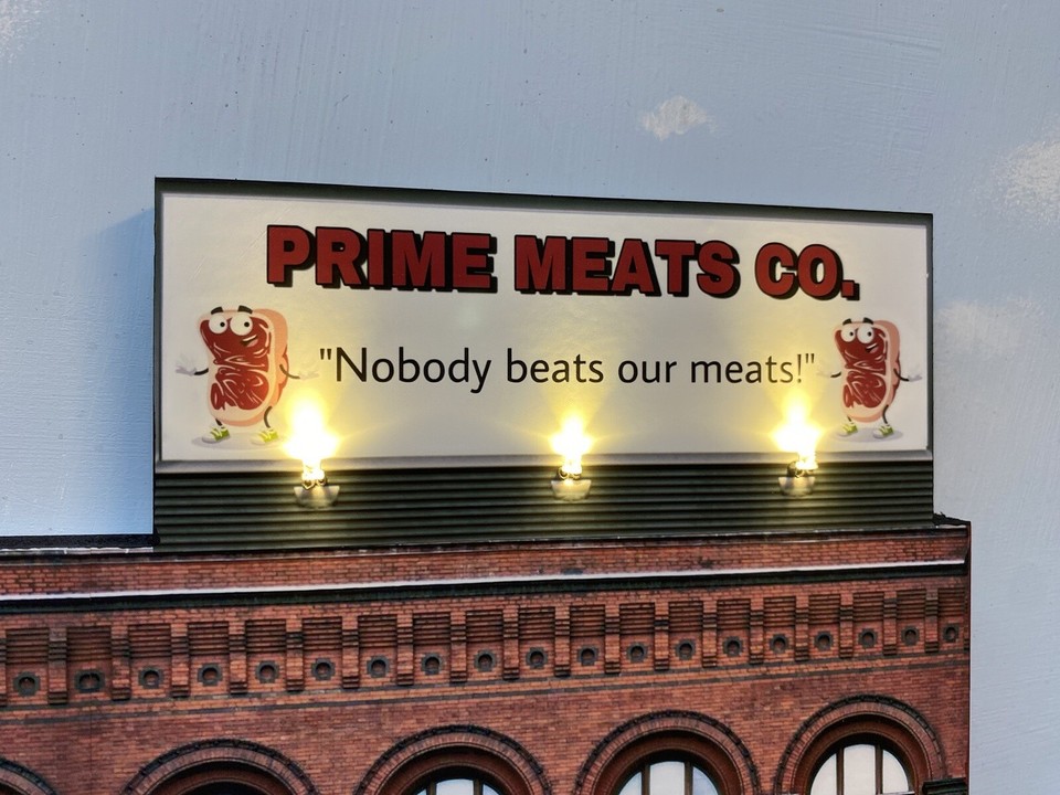 O Scale MEAT FACTORY - Building Flat/ front w/LED - scratch built ...