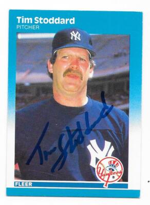 TIM STODDARD 1987 FLEER AUTOGRAPHED SIGNED # 116 NEW YORK YANKEES | eBay
