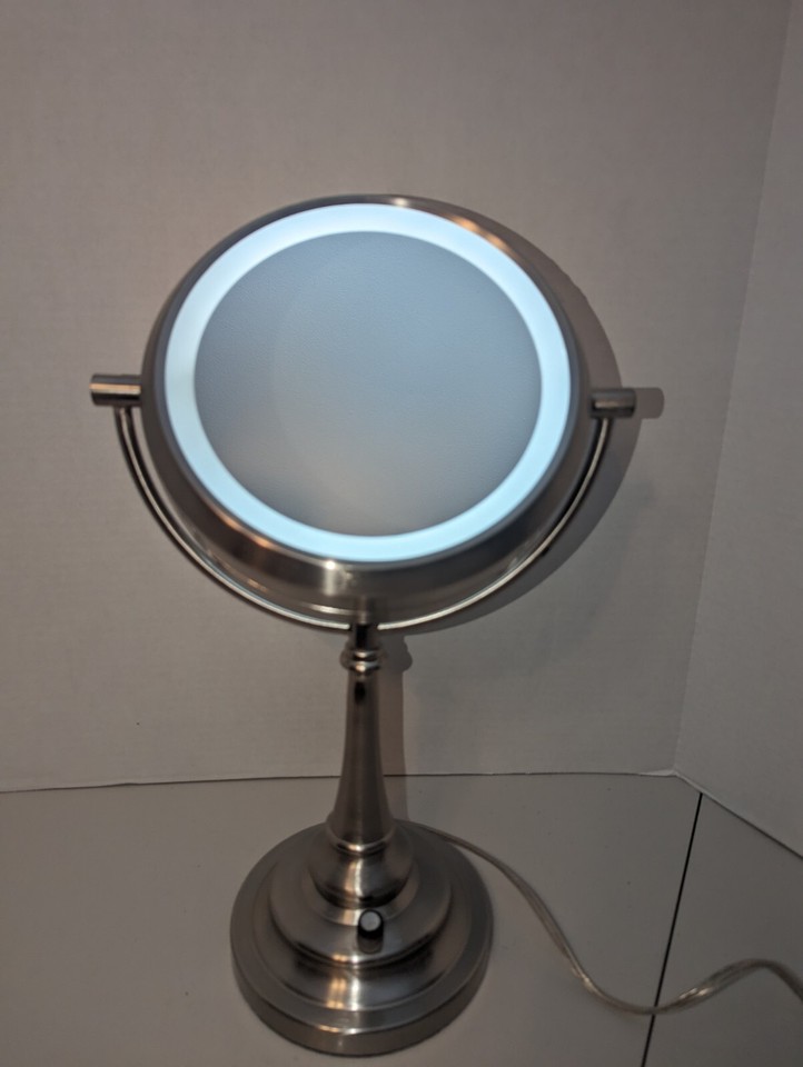 Intertek Magnifying Makeup Mirror Double Sided Light Up - Tested Works ...