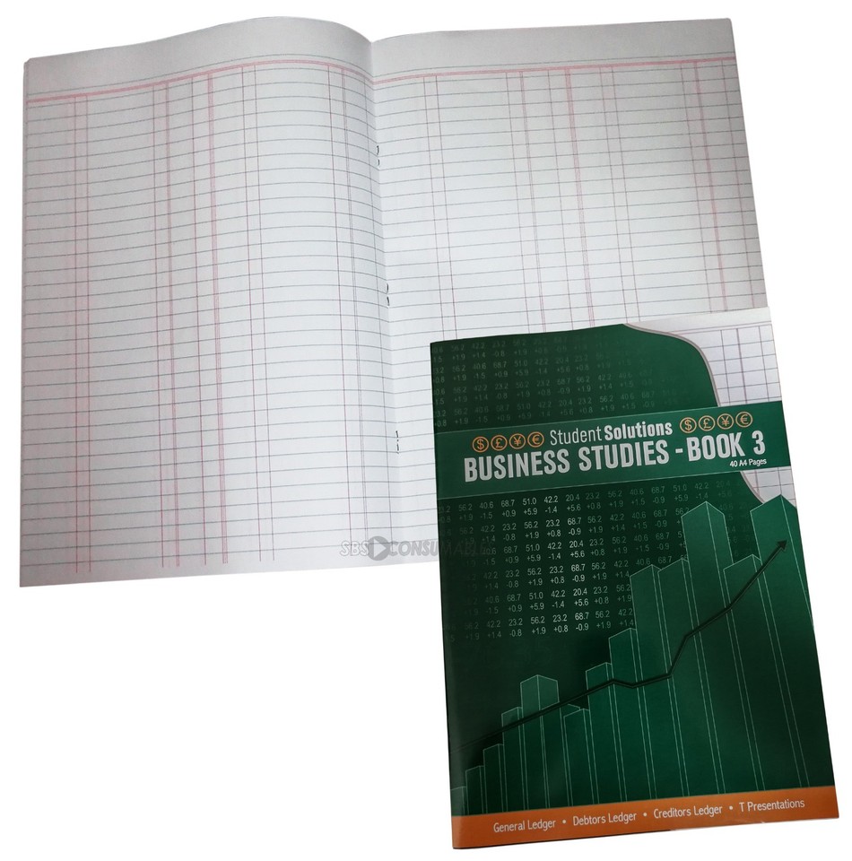 A4 40 Page Accounts Books: Treble Cash / 7 Column Analysis / General ...