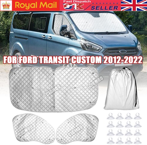 For Ford Transit Custom Internal Thermal Windscreen Blinds Cover Frost ...