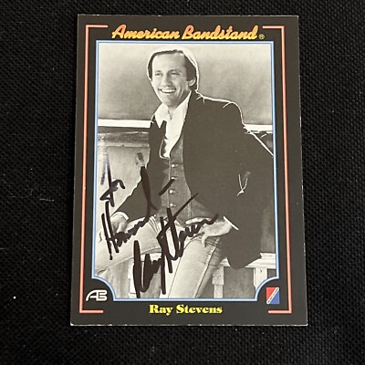 RAY STEVENS 1993 COLLECT-A-CARD AMERICAN BANDSTAND SIGNED AUTOGRAPHED ...