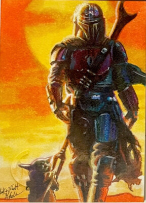 Star Wars The Mandalorian & Grogu Personal Sketch Card (PSC) by Matt ...