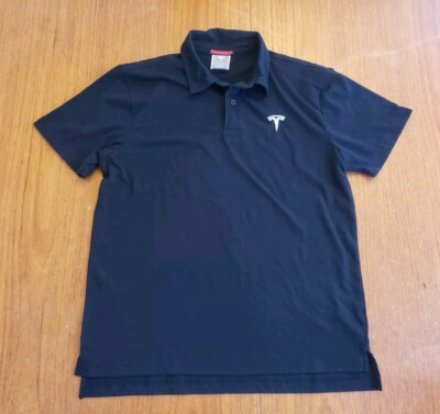 Men's Short Sleeve Tesla Jersey Polo Medium TSL2976 Black | eBay