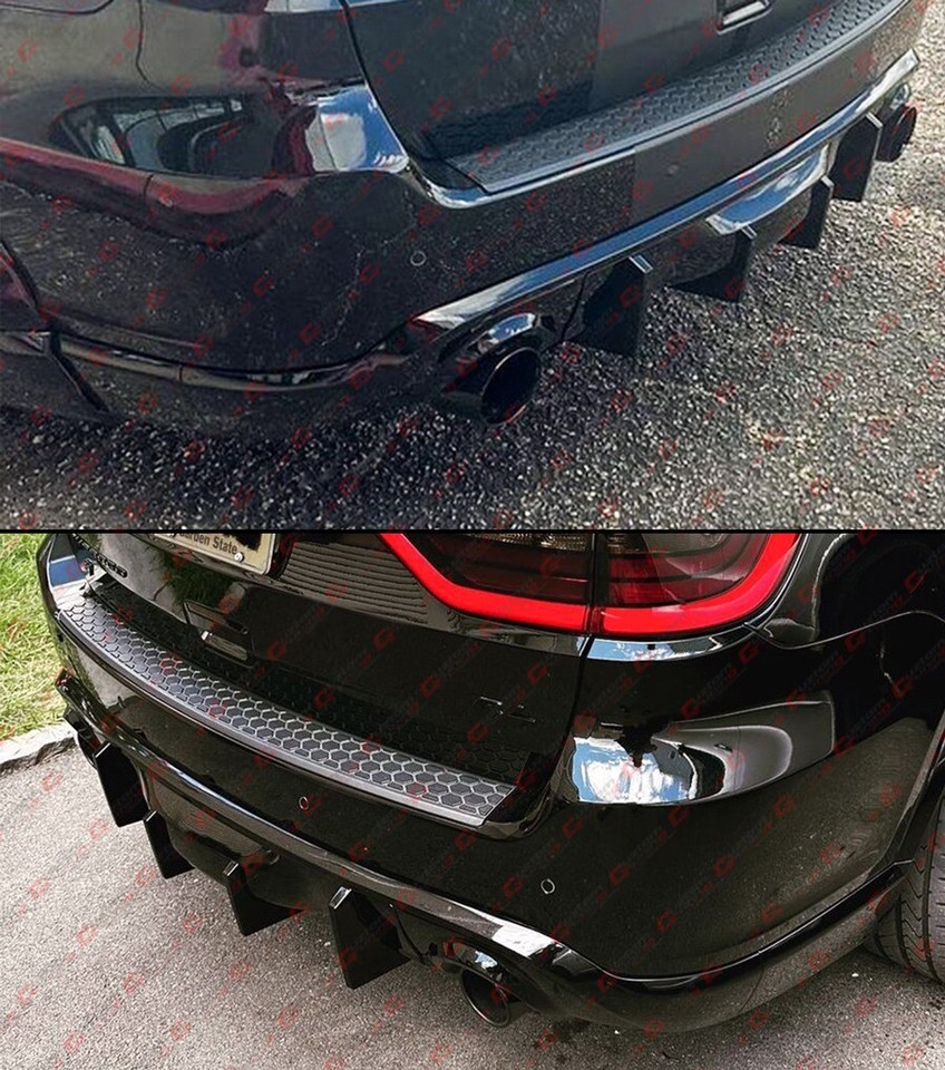 2011-2024 Dodge Durango R/T SRT V2 Glossy Black Shark Fin Rear Bumper ...