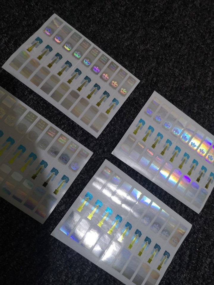 100 Funny Prop Holo Stickers Labels for Games Party | eBay UK