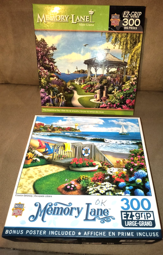 Lot Of 2 EZ GRIP 300 PC MEMORY LANE PUZZLES | eBay