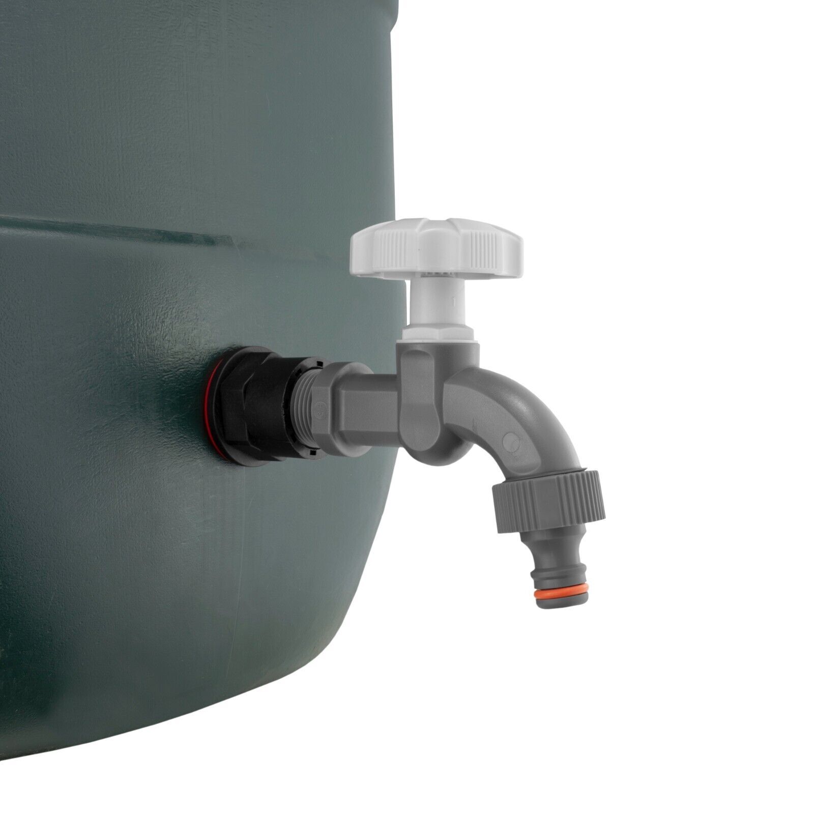 Water Butt Replacement Tap Solid Metal Lever UK Bib Outlet Barb Quick ...