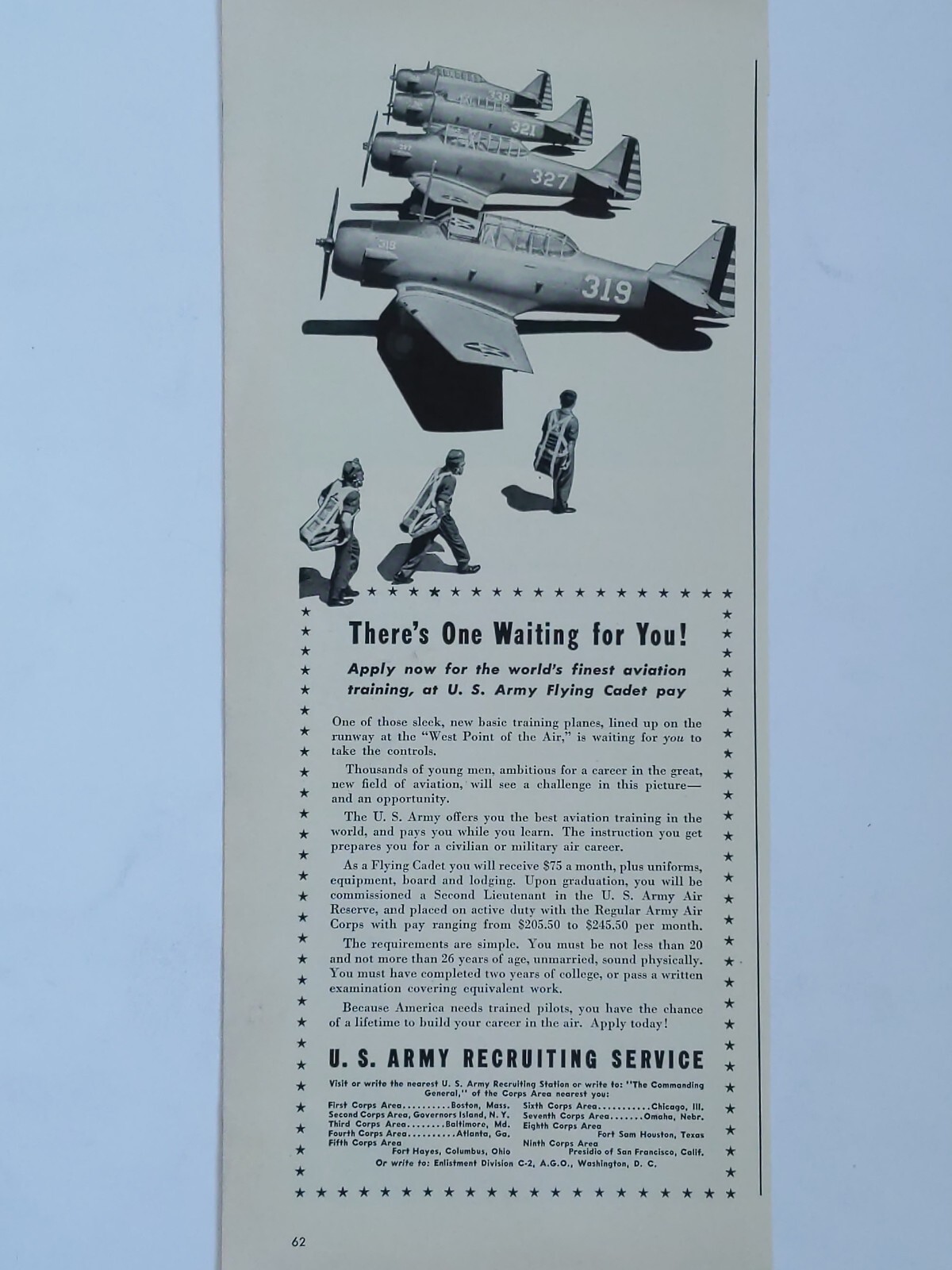 1941 vintage US army recruitment ad, there's one waiting for you | eBay