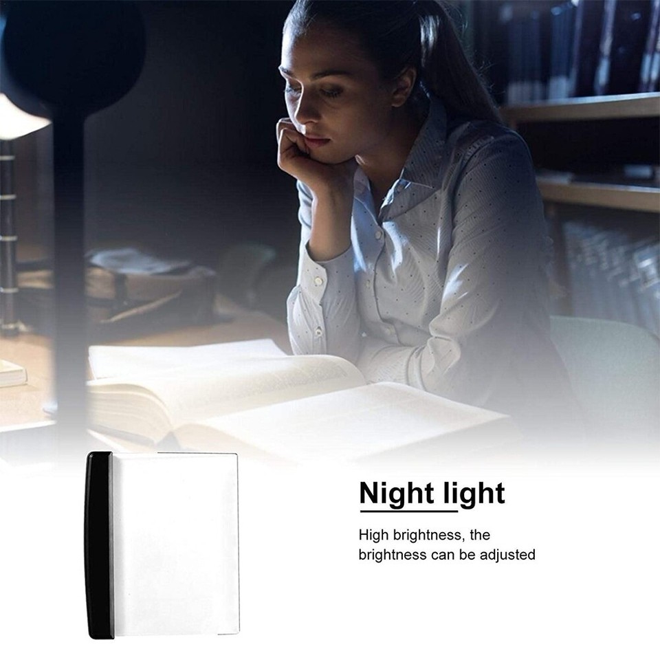 Portable LED Night Book Reading Lamp Flat Plate Portable Travel Panel ...